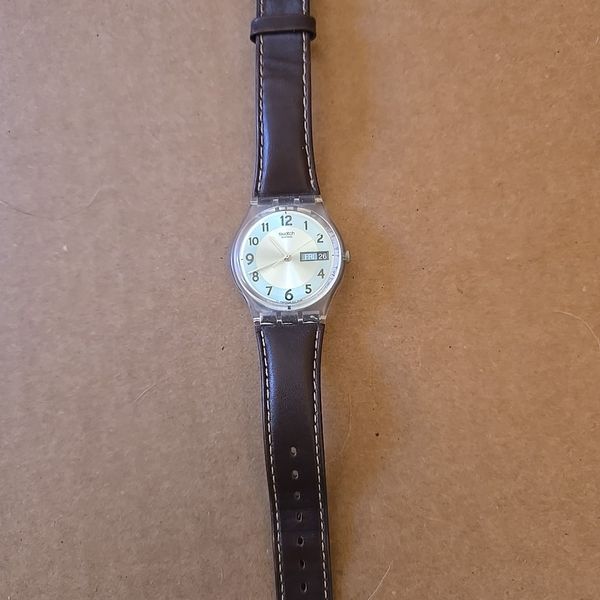 Excellent Working Swatch Blue Conker Watch Unisex 34mm New Battery ...