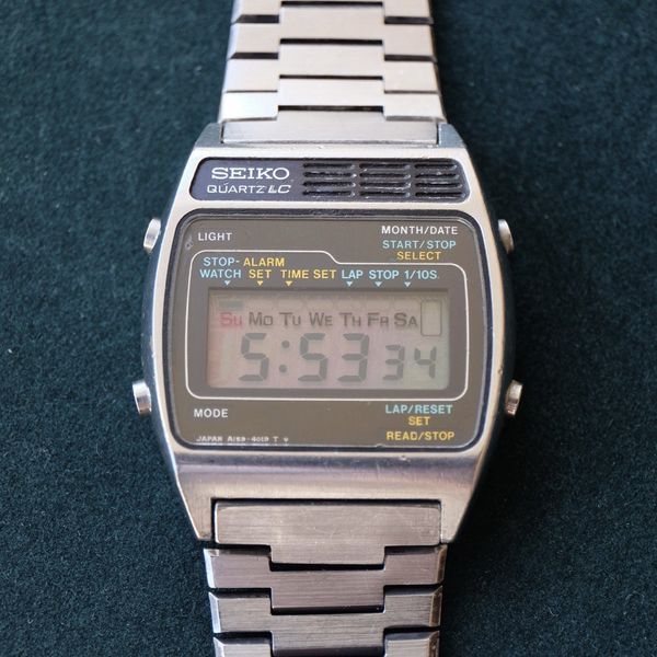 Seiko Vintage Digital Quartz Watch A159-4019 New Battery Fully Working | WatchCharts Marketplace