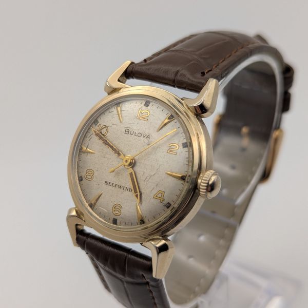 Vintage Bulova "Clipper" 10k Gold Men's Automatic Watch circa 1955 ...