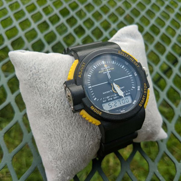 CASIO AW-320 Altimeter Pressure Sensor Watch Ana-Digi Vintage 1980s ...