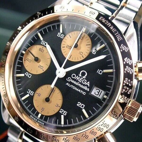 OMEGA Watch Speedmaster 7750 Automatic 18K Pink Gold St.Steel ...