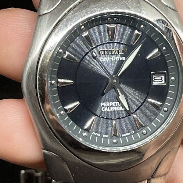 E760-H27066 TA CITIZEN ECO-DRIVE Perpetual Calendar 100M WATCH Silver ...