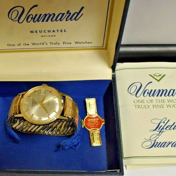 Vintage Voumard 17 Jewels Incabloc Men's Wristwatch w/ Original Case ...
