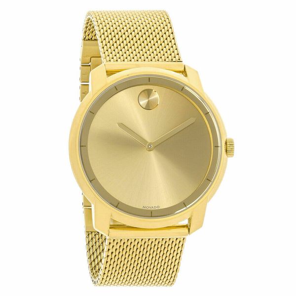 Movado Bold 3600373 Men's Gold Tone Stainless Steel Band Watch ...