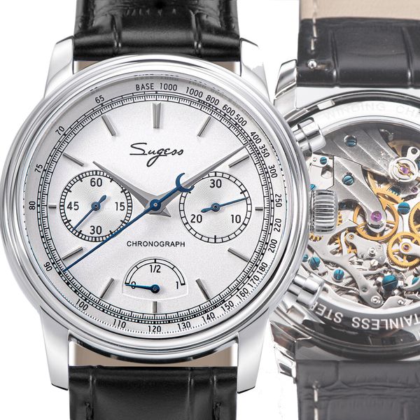 Sugess S438.01.K PowerReseve ST1906 Chrono Mechanical Mens Watch ...