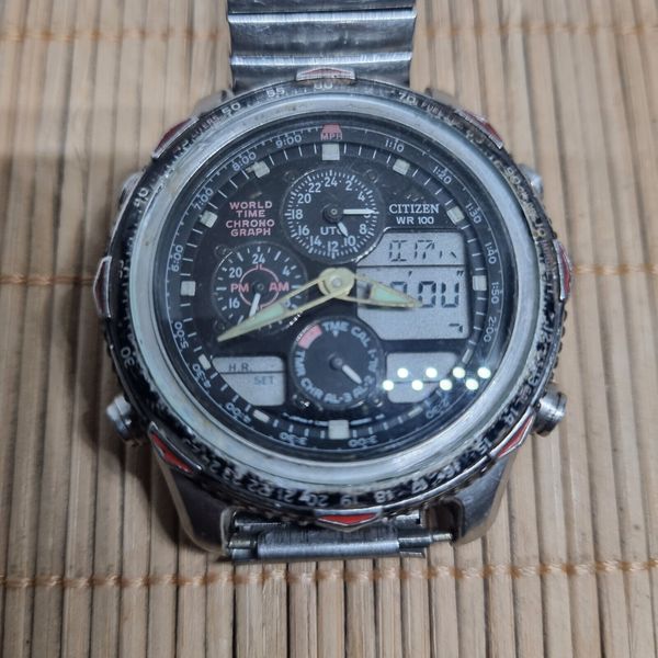 Citizen C300-E80044 TA WR 100 World Time Chronograph Promaster Parts ...
