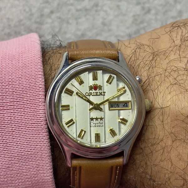 ORIENT Crystal, AUTOMATIC Watch, Vintage, Men, Orient 96941 Day Date ...