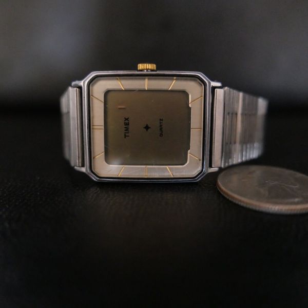 Rare Vintage TIMEX Z Cell LCD Illusion Alarm Day/Date Tone Menâ s Watch ...