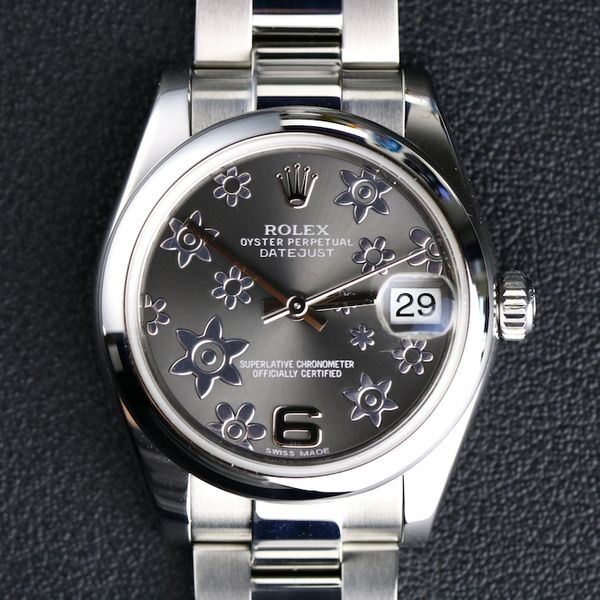 **FS: 2009 Rolex 178240 31mm Stainless Steel Datejust Grey Floral Dial ...