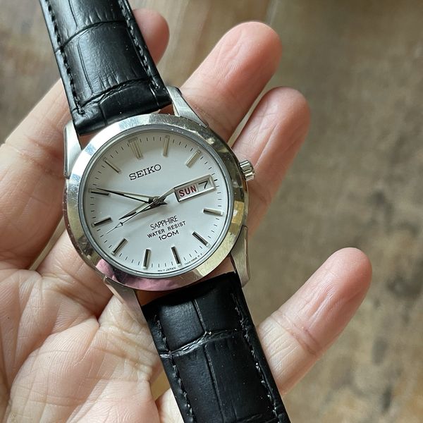 Seiko Sapphire WR100m Mens Quartz Watch With Day Date 7N43-0AR0 ...