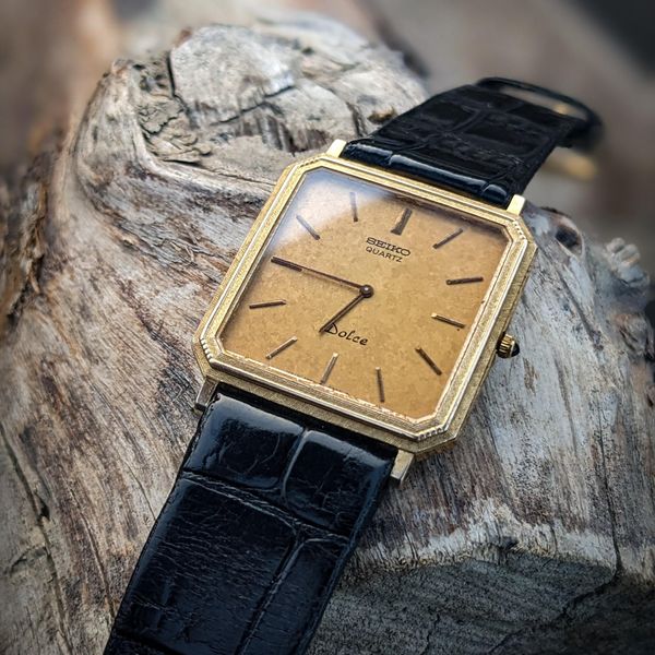 [WTS]SEIKO Dolce 6730-5160 10kt Solid gold original strap buckle ...
