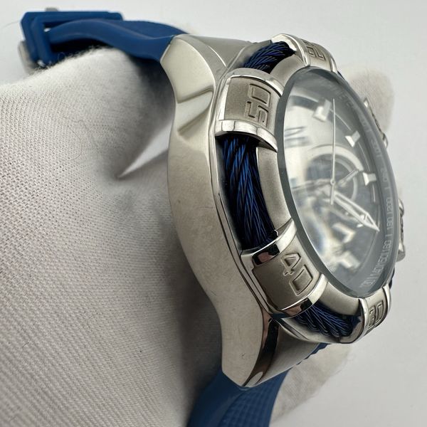 Invicta Bolt Chronograph Watch Blue 52mm Case Blue Rubber Strap Model ...
