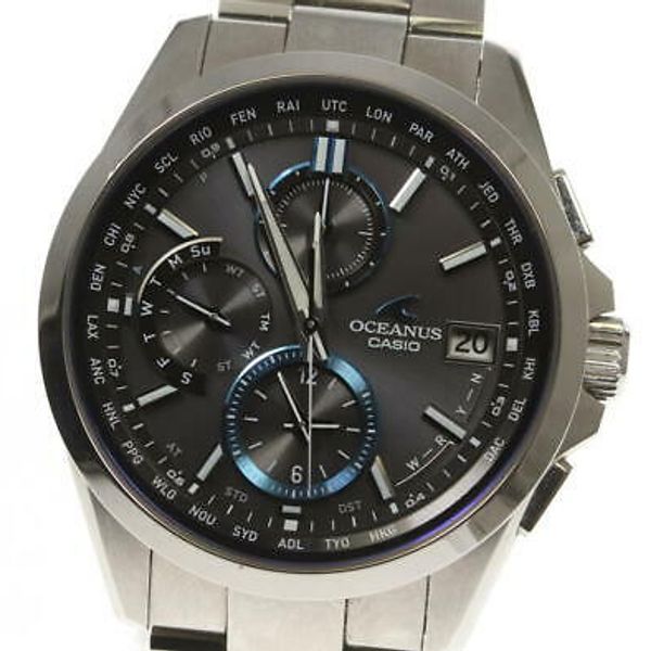 CASIO Oceanus OCW-T2600-1AJF black Dial Solar Powered Radio Men's Watch ...