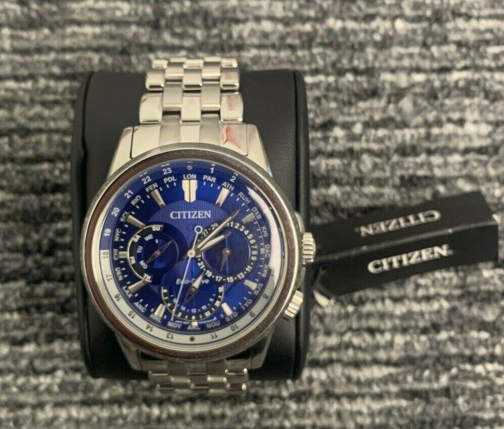 Citizen Calendrier Eco-Drive World Time Dark Blue Dial Men's Watch ...