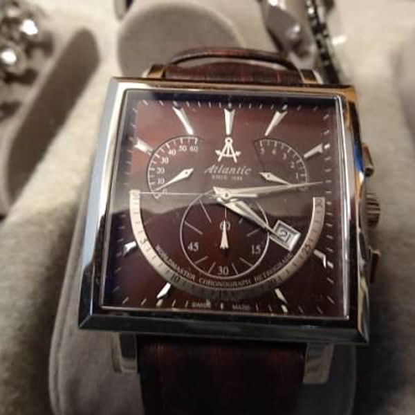 FS: Atlantic Worldmaster Square Chronograph Retrograde Men's Watch ...