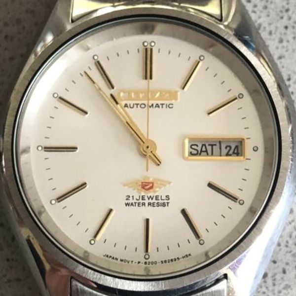 Vintage Citizen Red Eagle 7, 21 Jewels Automatic Watch GN-4-S Starts & Stops | WatchCharts