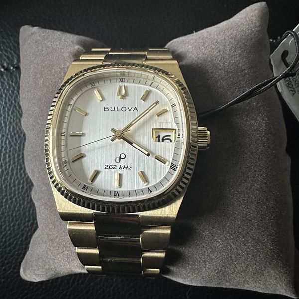 Bulova 97B223 Silver Dial Sapphire Super Seville Gold-tone Watch ...