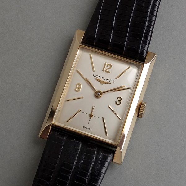 FS: Vintage Longines Rectangular Art Deco 10k Gold Watch c. 1959 ...