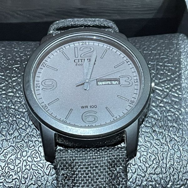 Citizen Black Eco-Drive Menâ s Watch With Case Not Running ...