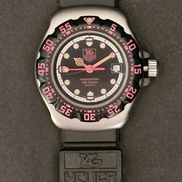 TAG Heuer Formula 1 Black Pink Dial 377.508 Ladies Quartz Watch ...