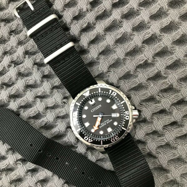 CITIZEN PROMASTER ECO-DRIVE 200M DIVER BN0150-28E MARATAC NATO STRAP ...
