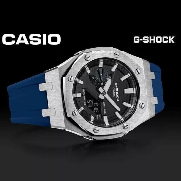 CUSTOM Casio oak GA-2100 G-Shock CasiOak Watch blue ga2100 ga 2100 NEW ...