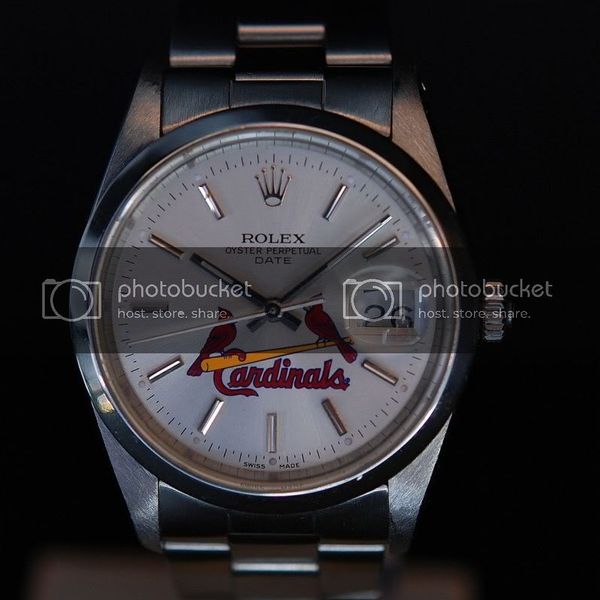 FS: Very Rare Rolex Date-Perpetual ref: 15200 with St. Louis Cardinals ...