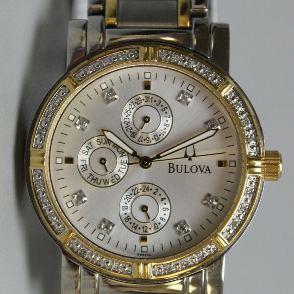 Bulova c937429 Men's Two-Tone Diamond Accent Wristwatch | WatchCharts ...
