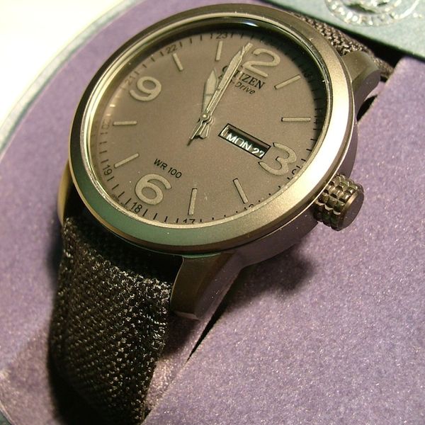 SOLD: Citizen BM8475-00F Eco-Drive - blacked out stealth military watch ...