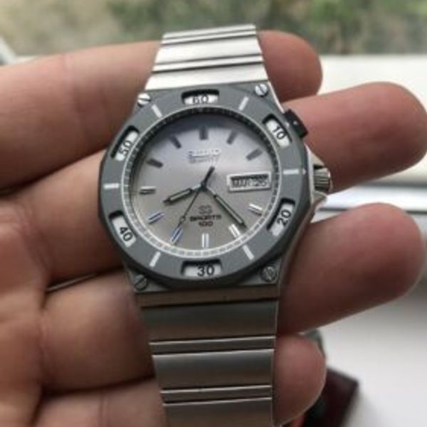 Seiko Sports 100 6923-600B Day Date 24h and 60 min chronograph rare ...