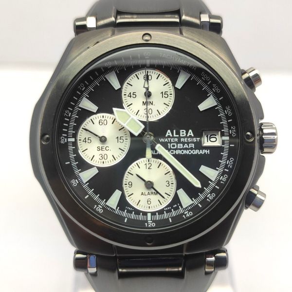Alba by Seiko - Chronograph - Alarm - Seiko Movement - Stainless Stell ...