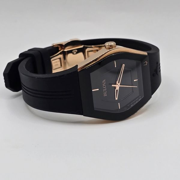 Bulova Latin Grammy Gemini Quartz Women's Black Dial Silicon Watch 30 ...