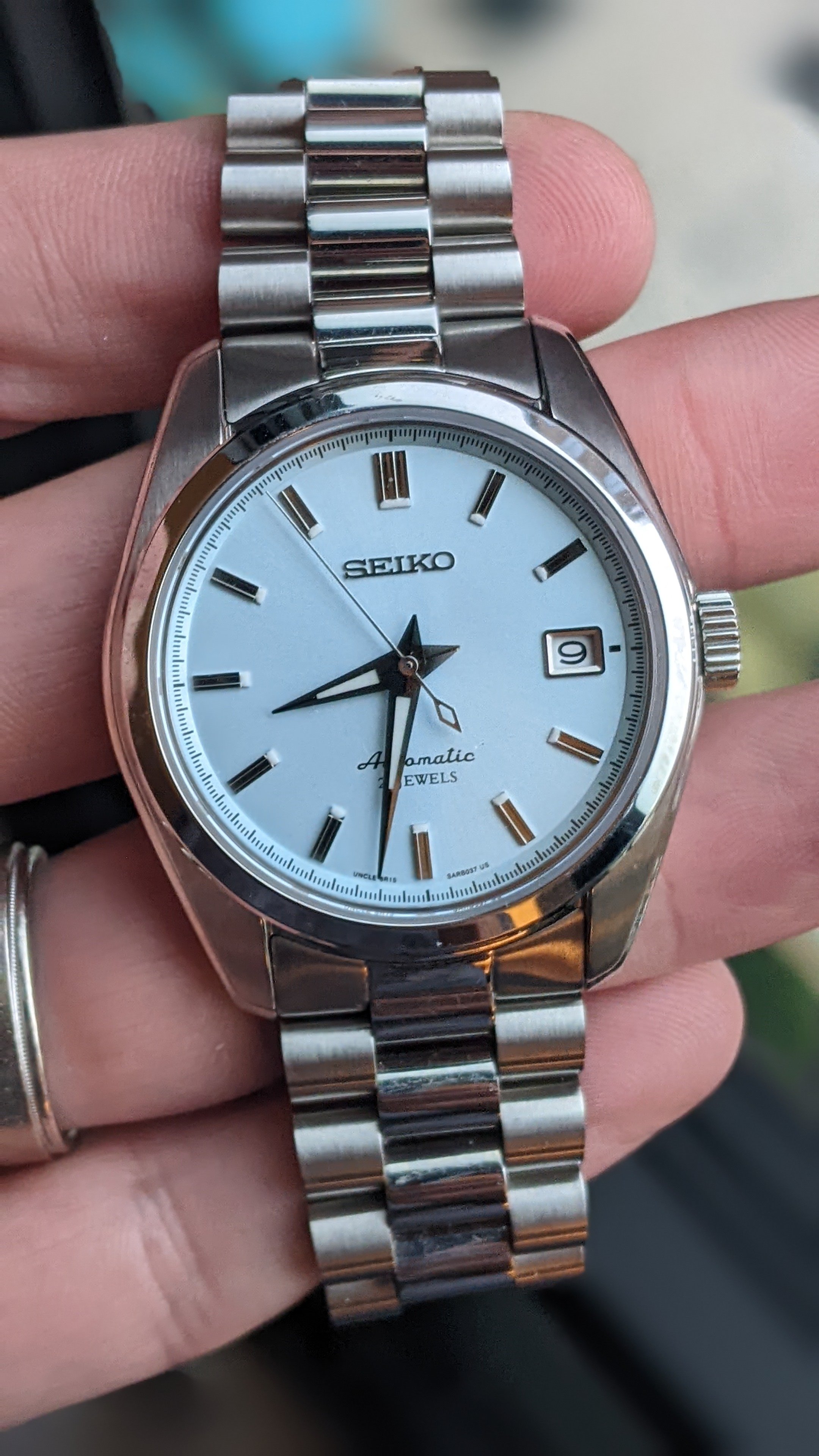 [$900 USD] FS: SARB035 (Uncle Seiko Modded Ice Blue Dial) Full Set ...