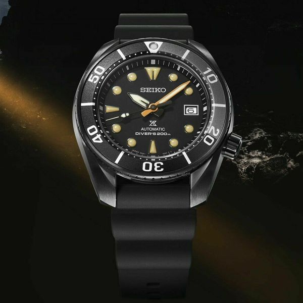 New Seiko Prospex SPB125J1 Auto Diver's LE Black Dial Sapphire US ...
