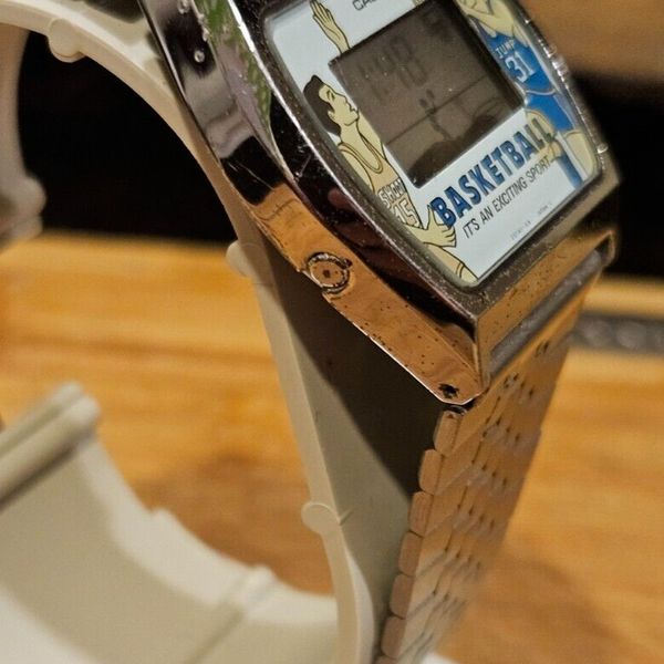 VINTAGE CASIO GF-11 BASKETBALL GAME WATCH Module 209 w Display box ...