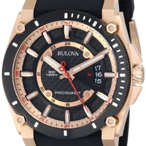 Bulova Bulova Men's 98B152 Precisionist Rubber Strap Watch (overseas ...