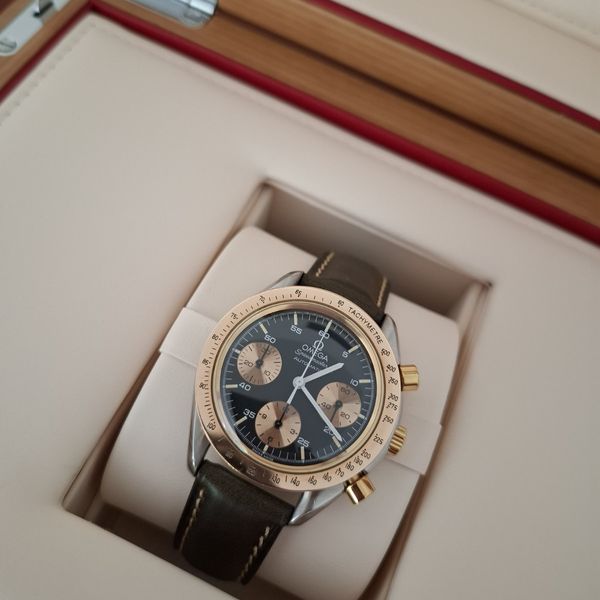 Omega Speedmaster 175.0033 Chronograph Solid Gold Bezel Watch - 1999 ...