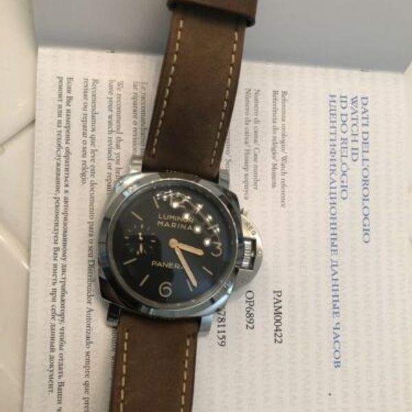 Panerai PAM 422 Luminor Marina 1950 3 Days Manual Wind Wrist Watch for ...