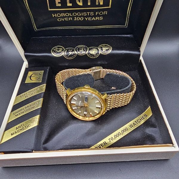 LORD ELGIN, "Aquamaster" Automatic W/Box & Band MEN'S WATCH ...