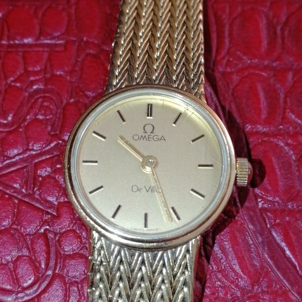 Vintage 10k Gold Plated Omega De Ville Cal. 1375 Round Quartz Watch ...