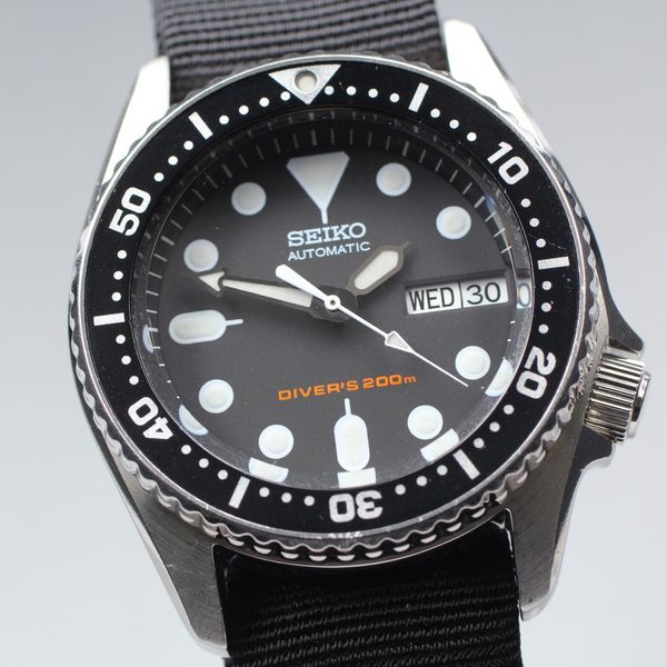 [Near MINT] SEIKO Diver 7S26-0030 SKX013K 200m Automatic Black Dial Men ...