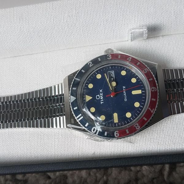 Timex Q Reissue - Pepsi - New in Box | WatchCharts Marketplace