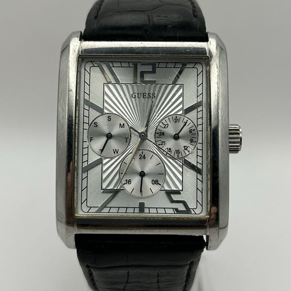 Guess G95433G Tank Style Analog Quartz Mens Dress Watch - New Battery ...