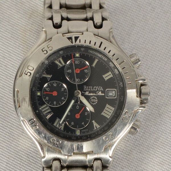 BULOVA Marine Star Model 96B22 Men's Vintage CHRONOGRAPH Quartz Watch ...