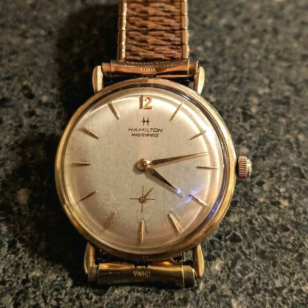 10k Gold Filled - 1967 Vintage Hamilton Masterpiece Watch w Stainless ...