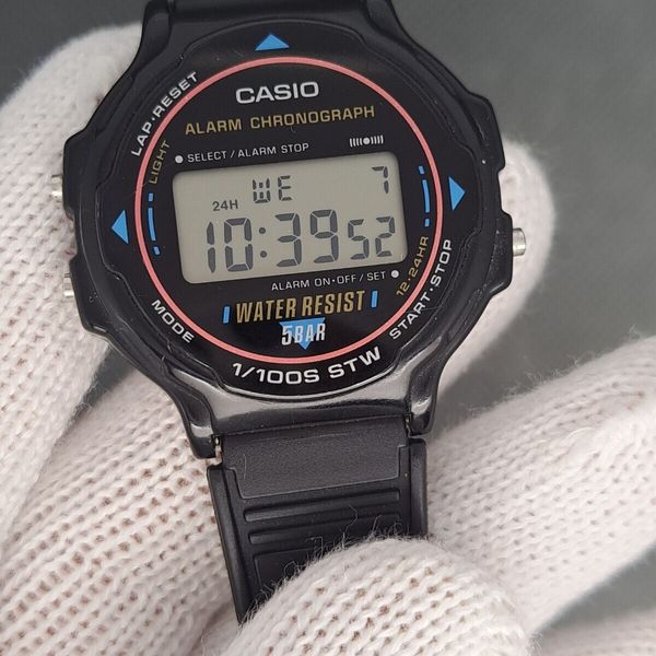 Vintage Digital Watch Rare Casio W-78 Module 593 Thailand 1993 WORKS ...