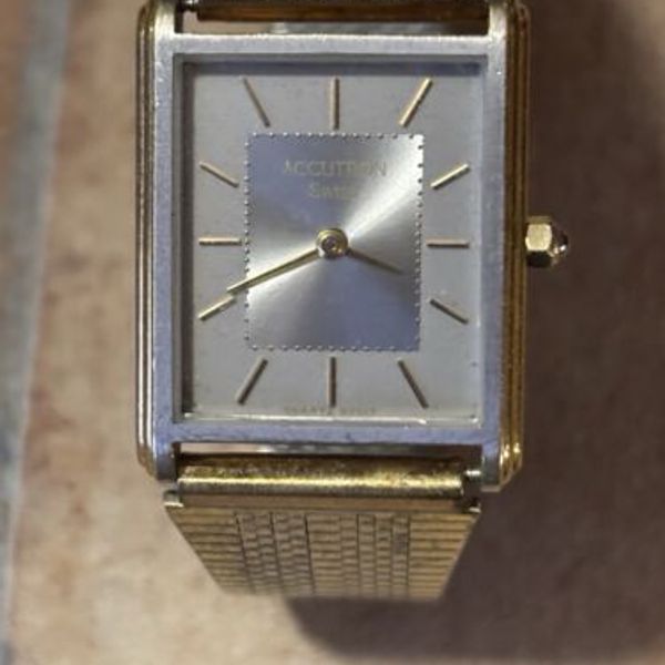 Vintage 1982 Quartz ACCUTRON Tank Watch | WatchCharts Marketplace