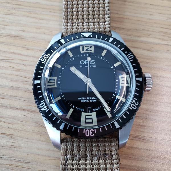 [WTS] Oris Divers Sixty-Five 65 Black Dial / Beige Textile Strap - 40mm ...