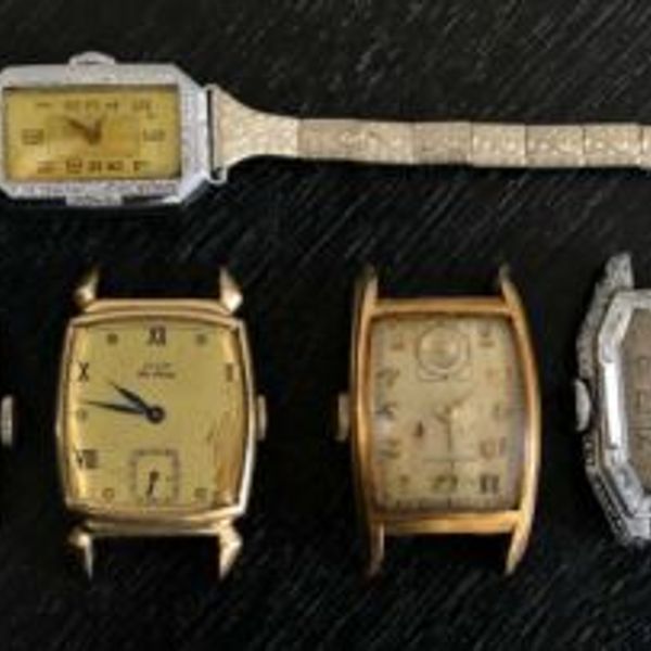 Vintage Watch Lot Chaucer Bulova Lady Elgin Lord Elgin Elgin De Luxe ...