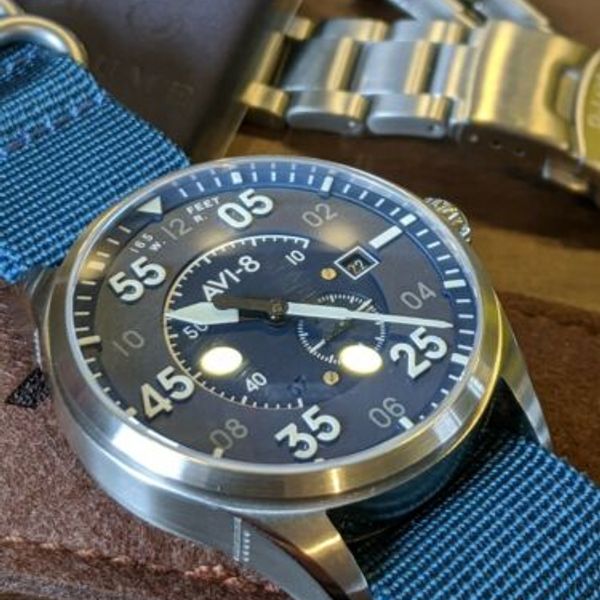 AVI-8 Spitfire Automatic Watch blue AV-4073-11 type 300 | WatchCharts